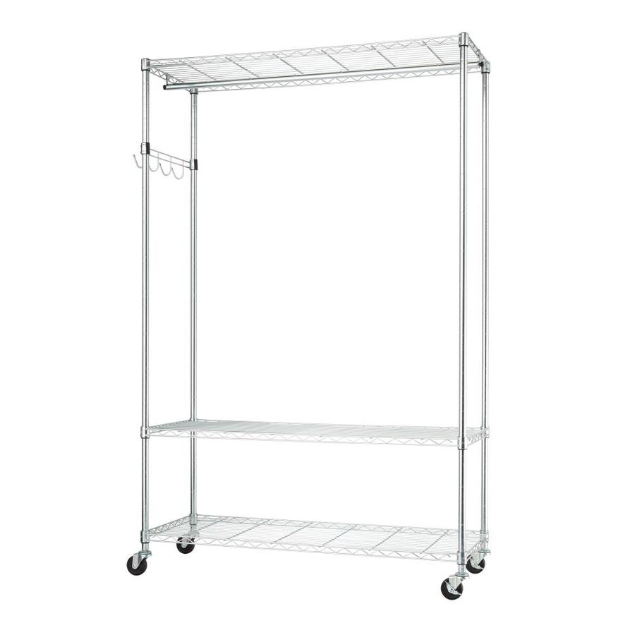 TRINITY EcoStorage™ 3-Tier 48 in. x 18 in. x 75.5 in. Rolling Garment ...