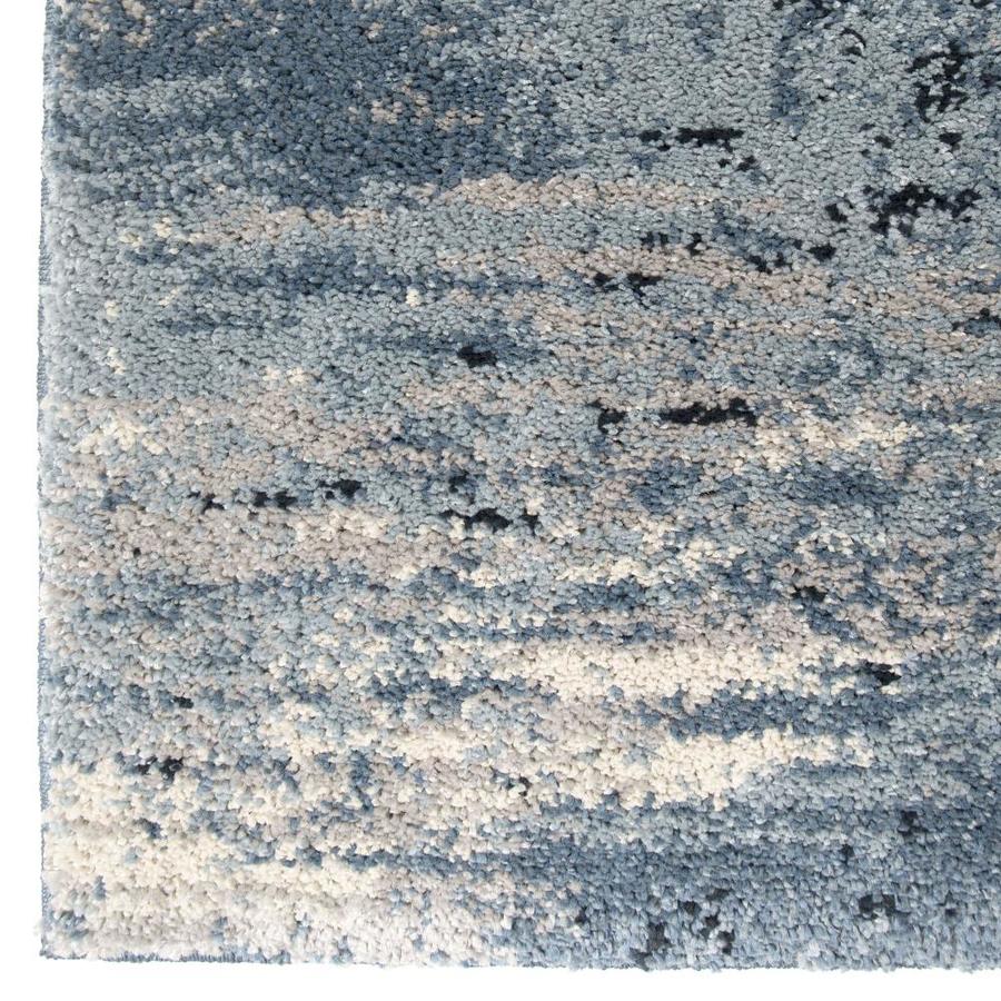 Armen Living Spartan Contemporary 5x8 Area Rug in Cream/Blue at Lowes.com