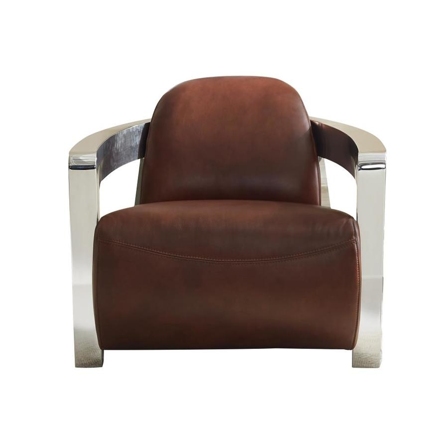 Sunset Trading Milan Modern Brown LeatherAccent Chair in the Chairs ...