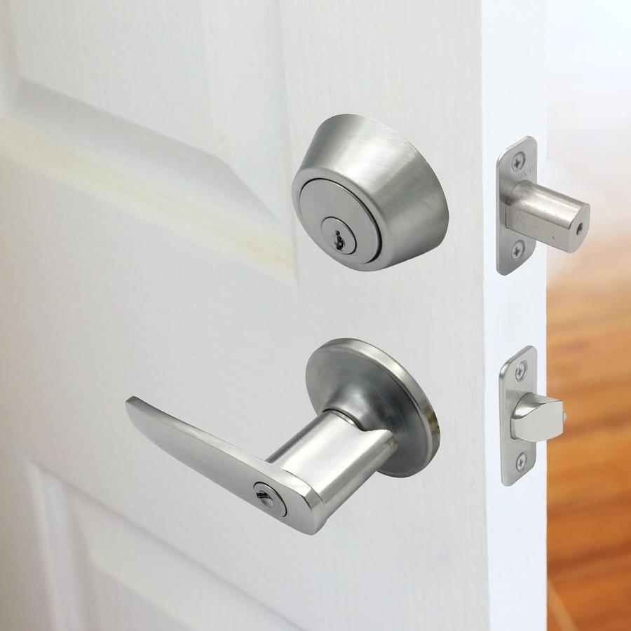 Design House Satin Satin Chrome Single Cylinder Deadbolt in the ...