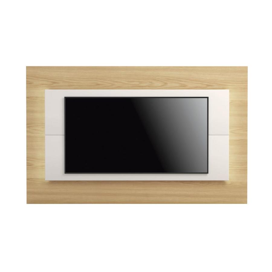 Manhattan Comfort Sylvan 85.43-in TV Panel in Nature Wood and Off White ...
