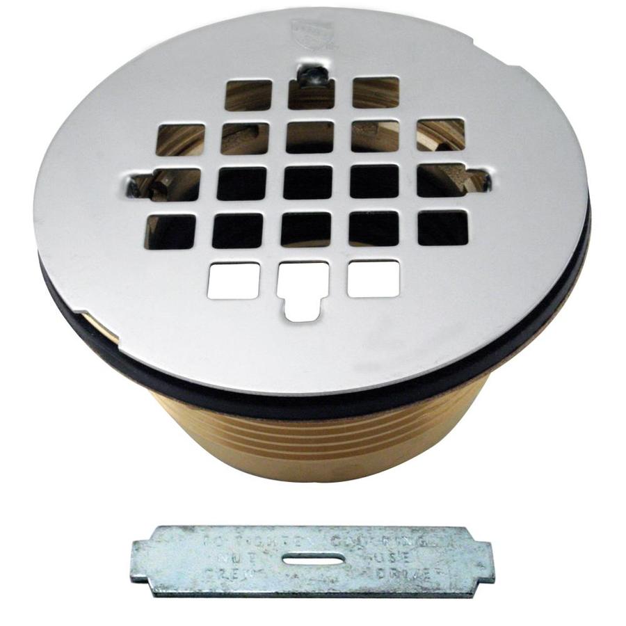 WESTBRASS Brass Body Compression Shower Drain with Grid in Polished ...