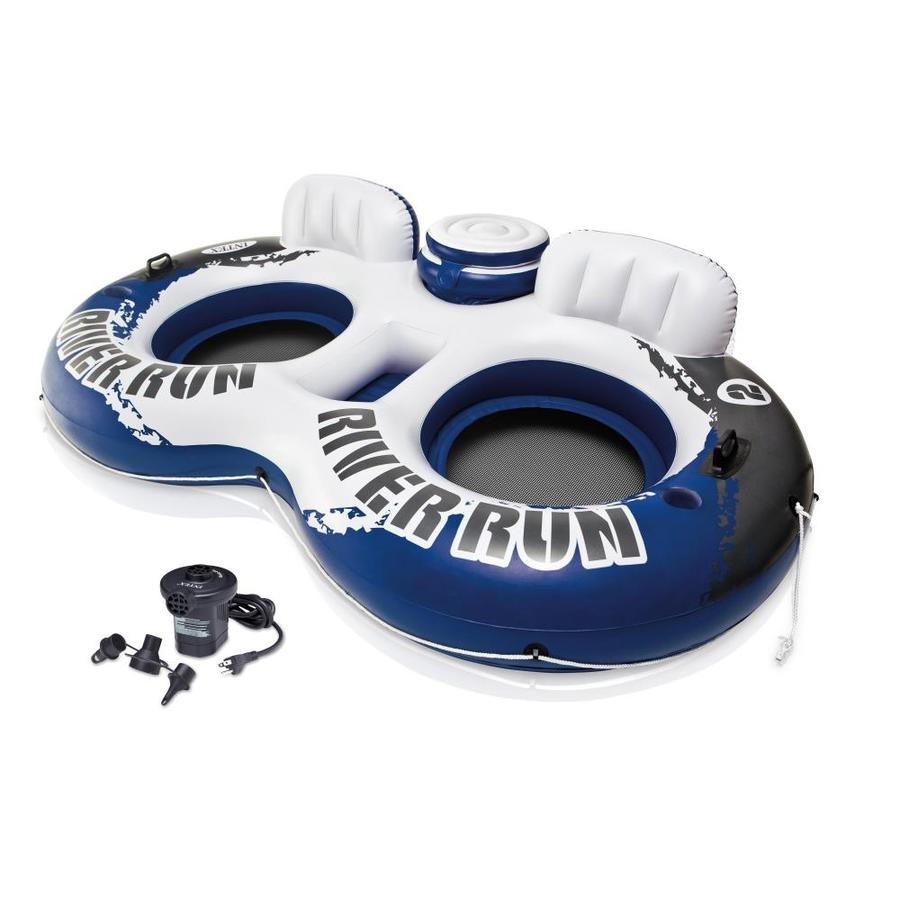 Intex River Run II 2-Person Water Tube Float with Cooler and Quick Fill ...