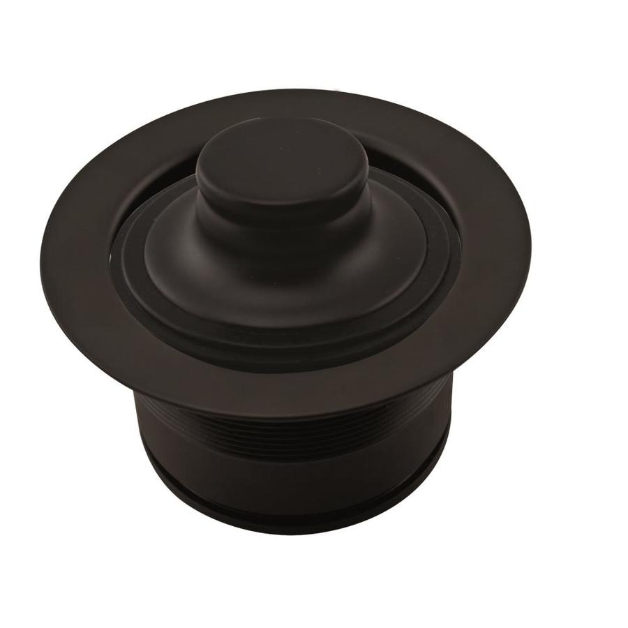 WESTBRASS 3-1/2 in. Brass EZ Mount Disposal Flange and Stopper in Matte ...