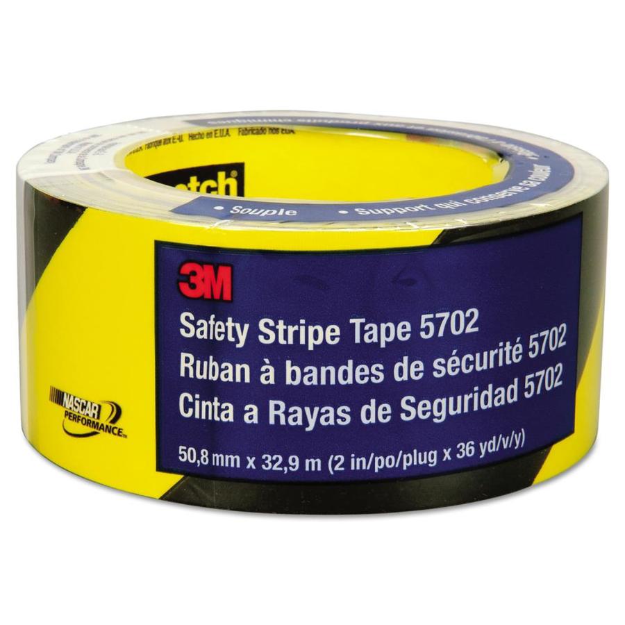 3M Caution Stripe Tape, 2w x 108ft Roll in the Safety Tape department ...