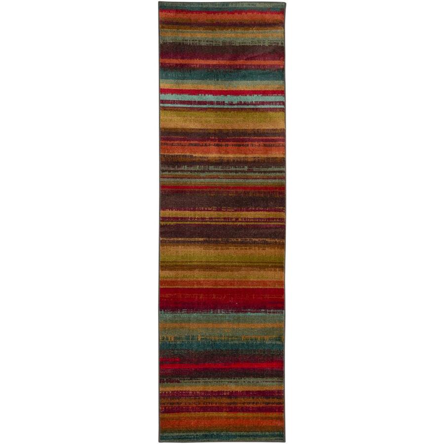 Mohawk Home New Wave 2 x 8 Multi Indoor Stripe Mid-Century Modern ...