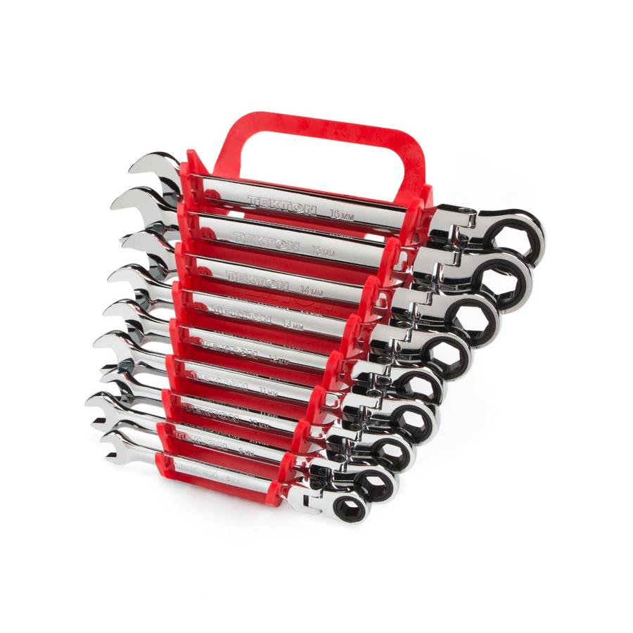 Tekton Flex Ratcheting Combination Wrench Set, 9-Piece (8-16 mm ...