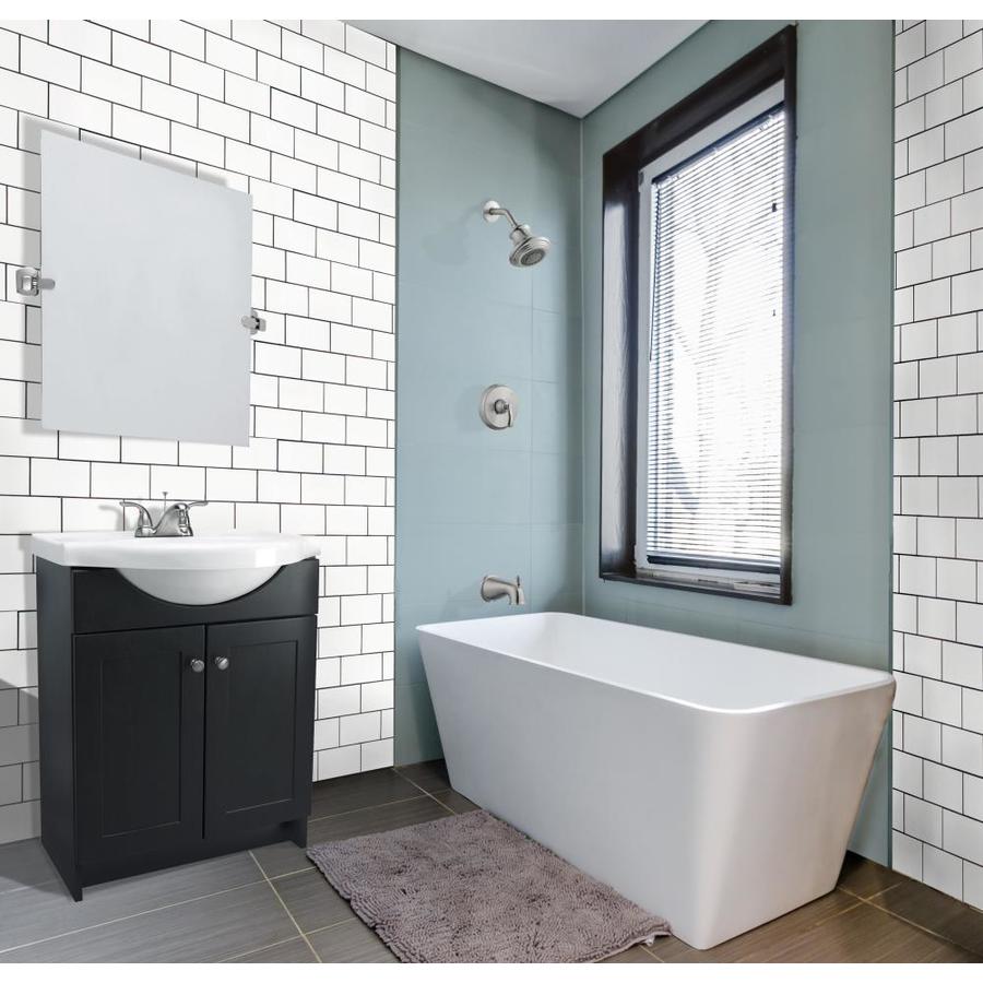 Design House Euro 25-in Espresso Single Sink Bathroom Vanity with Solid ...