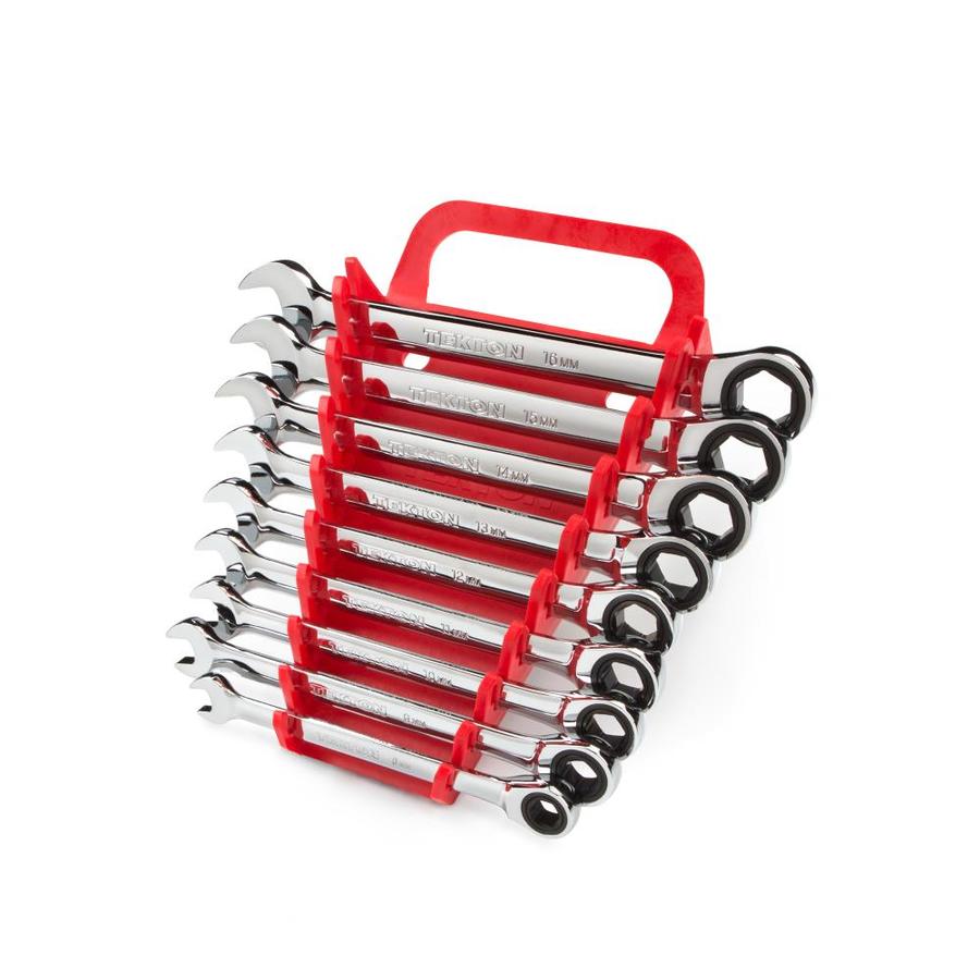 Tekton Ratcheting Combination Wrench Set, 9-Piece (8-16 mm)- Keeper ...