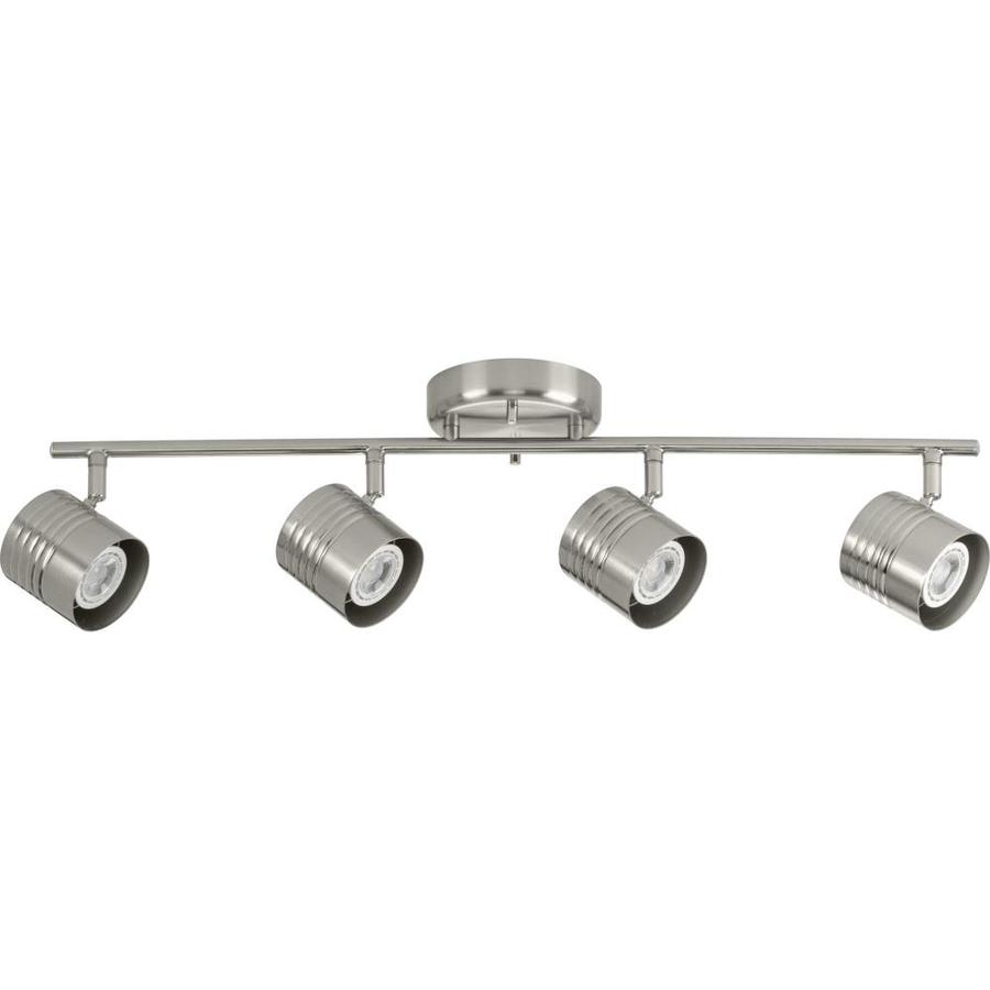 Progress Lighting Brushed Nickel Four-Head Track Metal in the Linear ...