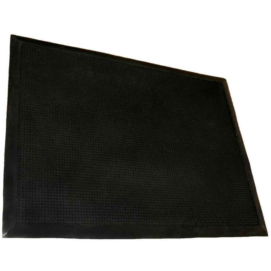 Rhino Mats Tritan Finger Tip Black Rectangular Outdoor Boot Scraper Mat ...