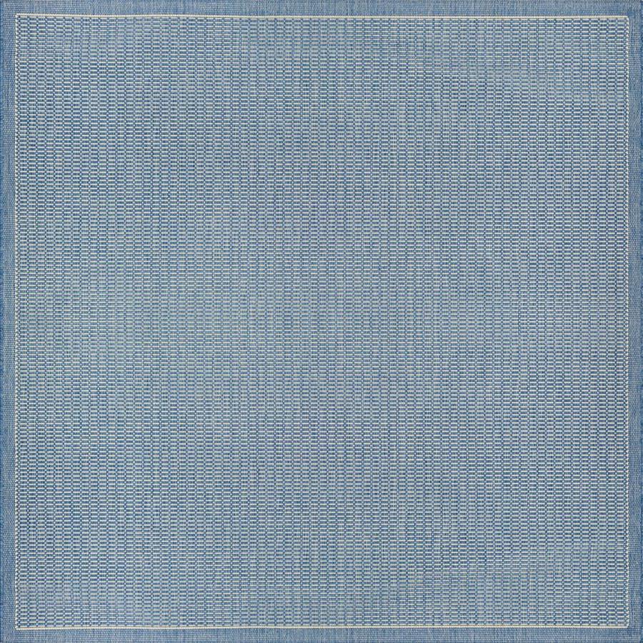 Couristan RECIFE 8 x 8 Champagne-Blue Square Indoor/Outdoor Area Rug in ...