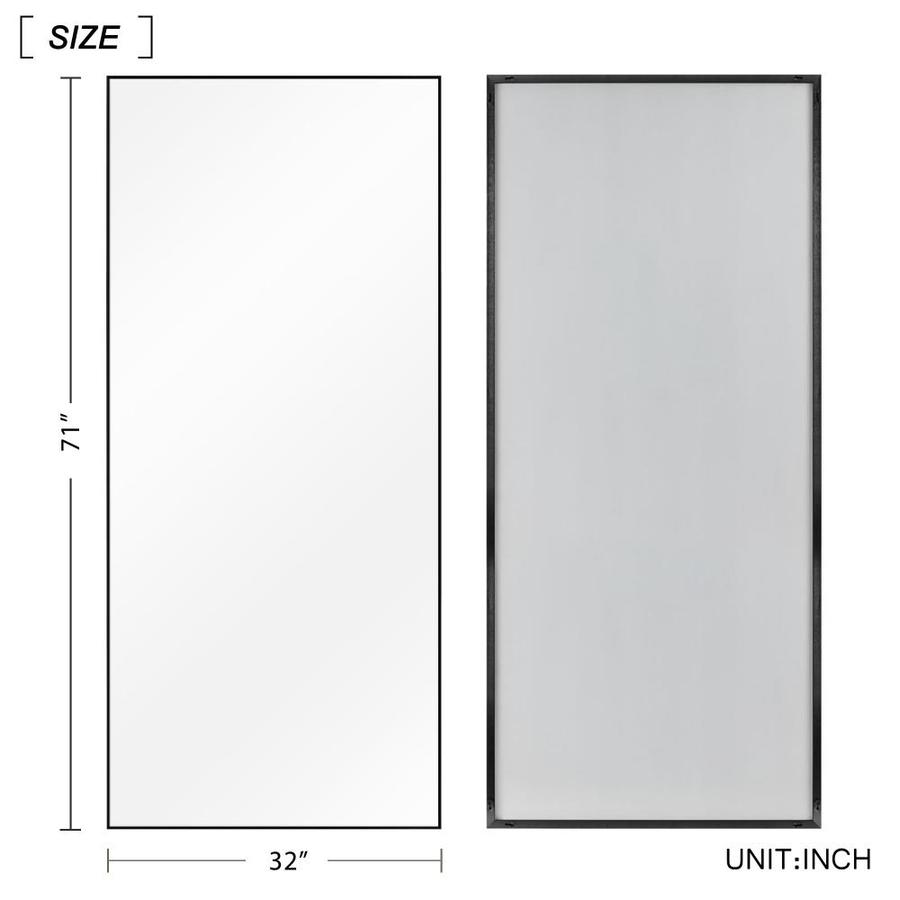 NeuType 32-in L x 71-in W Black Framed Vanity Mirror in the Mirrors ...