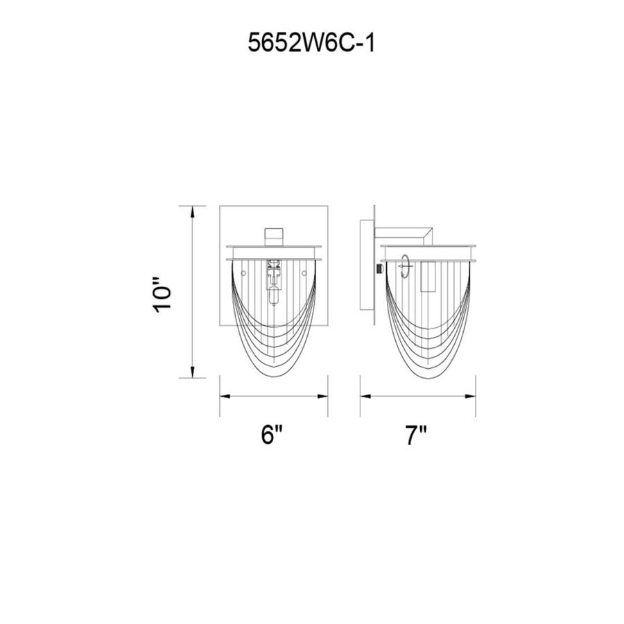 CWI Lighting Finke 7-in W 1-Light Chrome Wall Sconce in the Wall ...