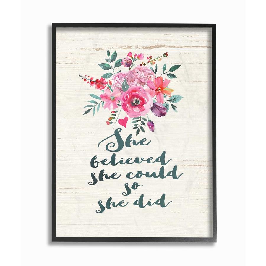 Stupell Industries Framed 20-in H x 16-in W Abstract Wood Print in the ...