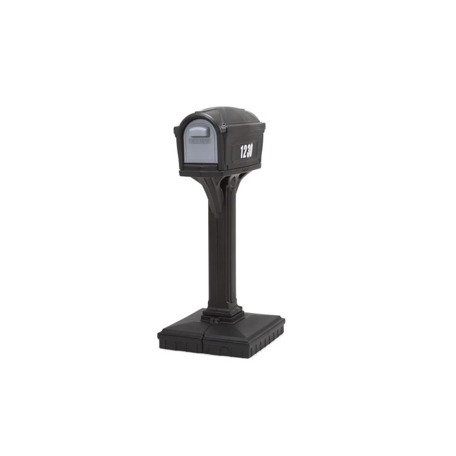 Simplay3 Large Plastic Black Ground Mount Mailbox in the Mailboxes ...
