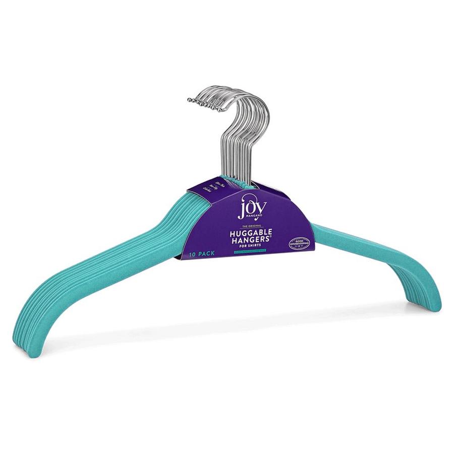 Joy Mangano Huggable Hangers Plastic Clothing Hanger (Teal) in the ...