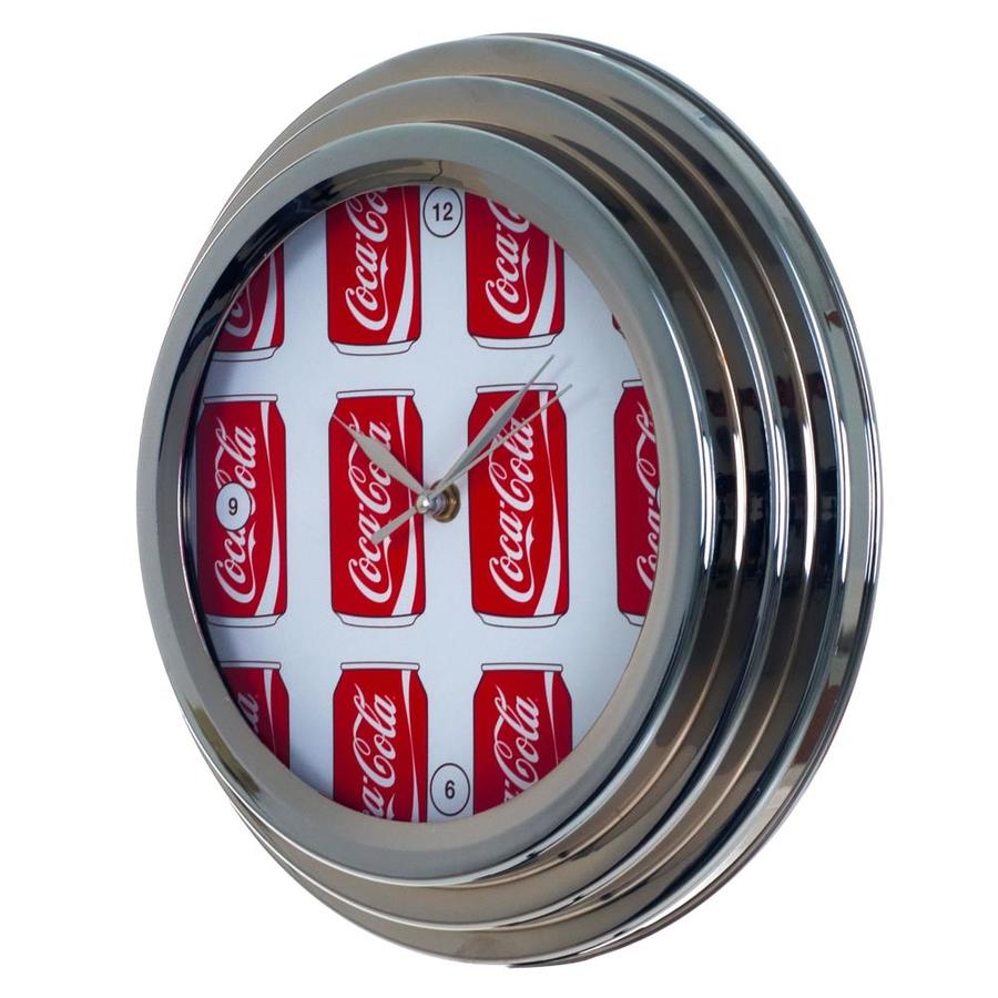 Trademark Gameroom Coca-Cola Clock with Chrome Finish- Cans Style- 11. ...