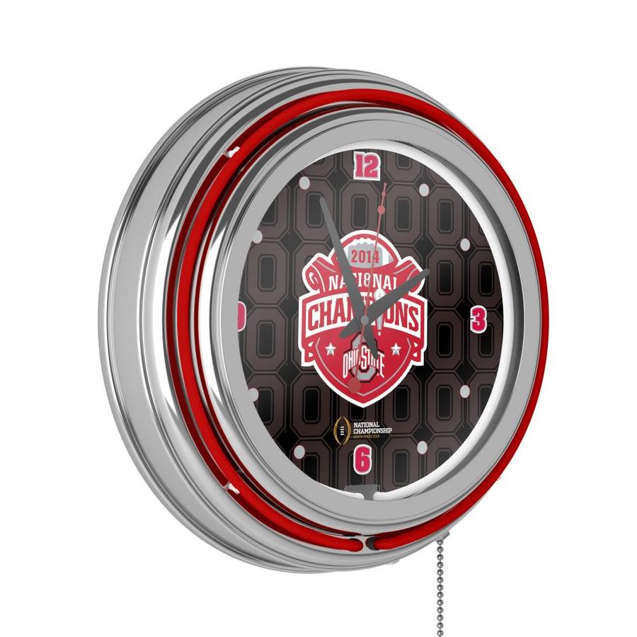 Trademark Gameroom Ohio State Buckeyes Clocks Analog Round Wall Clock ...