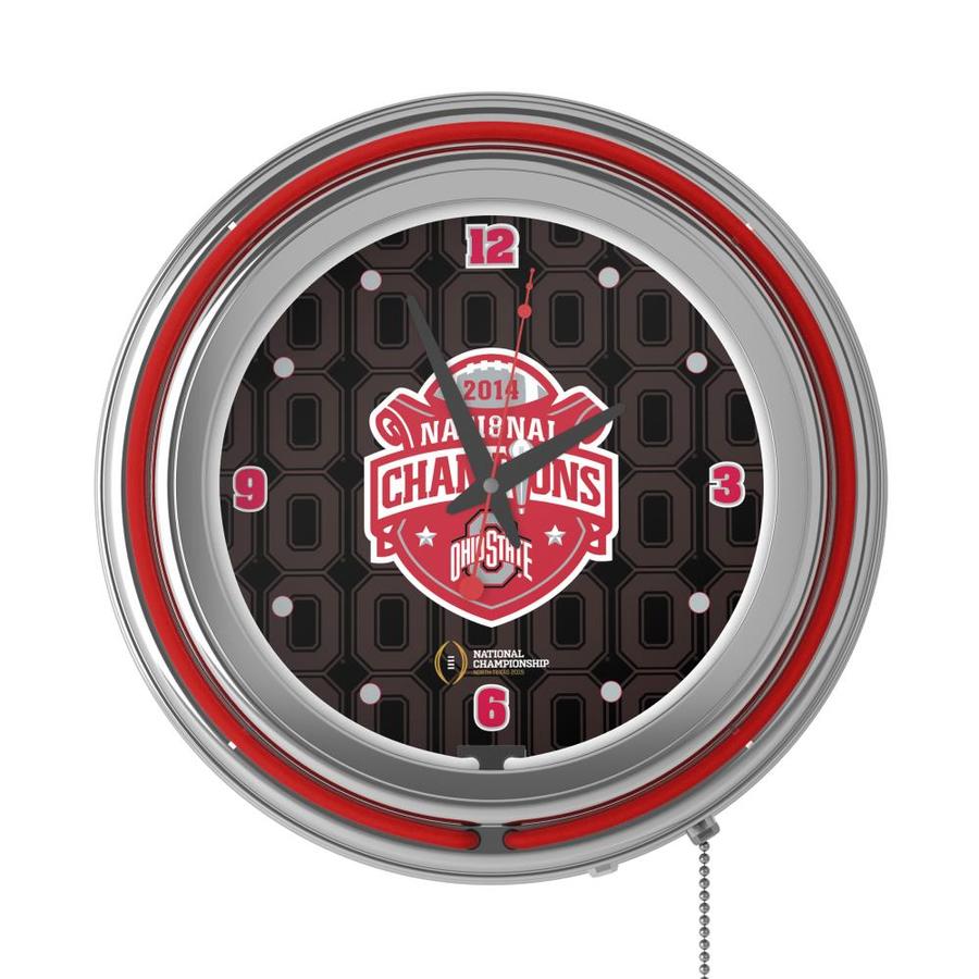 Trademark Gameroom Ohio State Buckeyes Clocks Analog Round Wall Clock ...