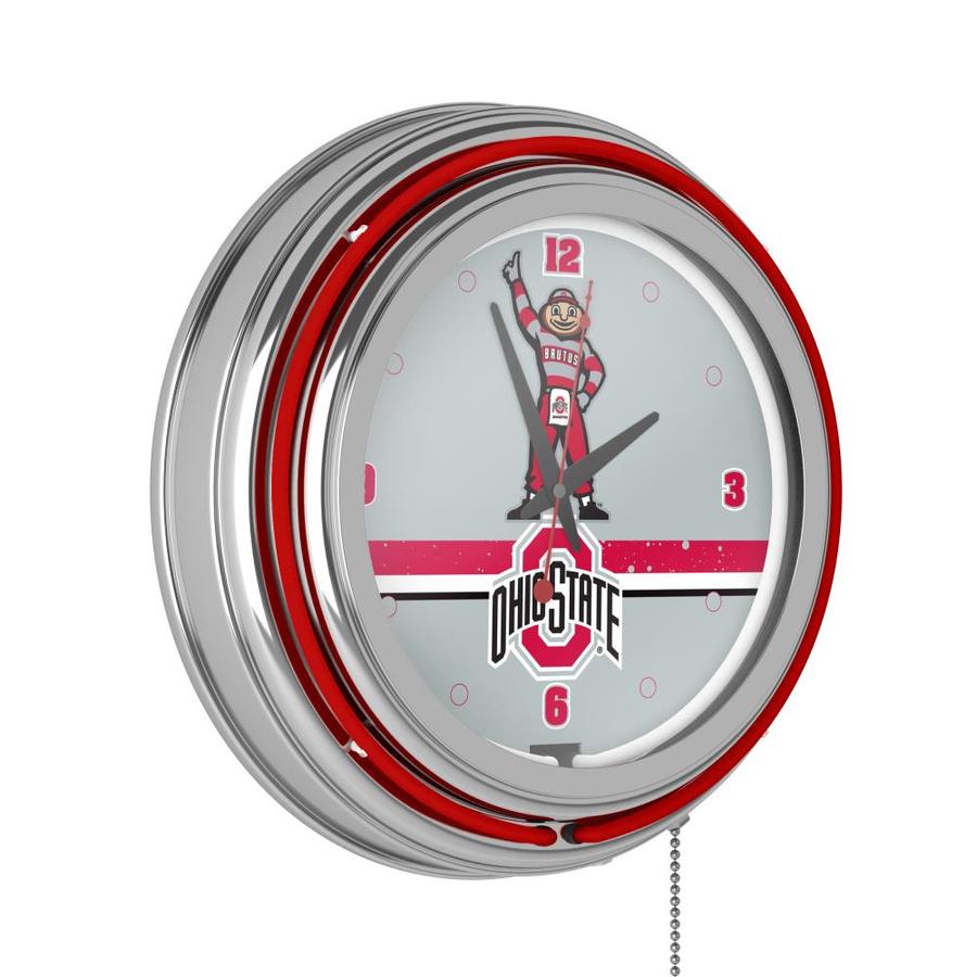 Trademark Gameroom Ohio State Buckeyes Clocks Analog Round Wall Clock ...