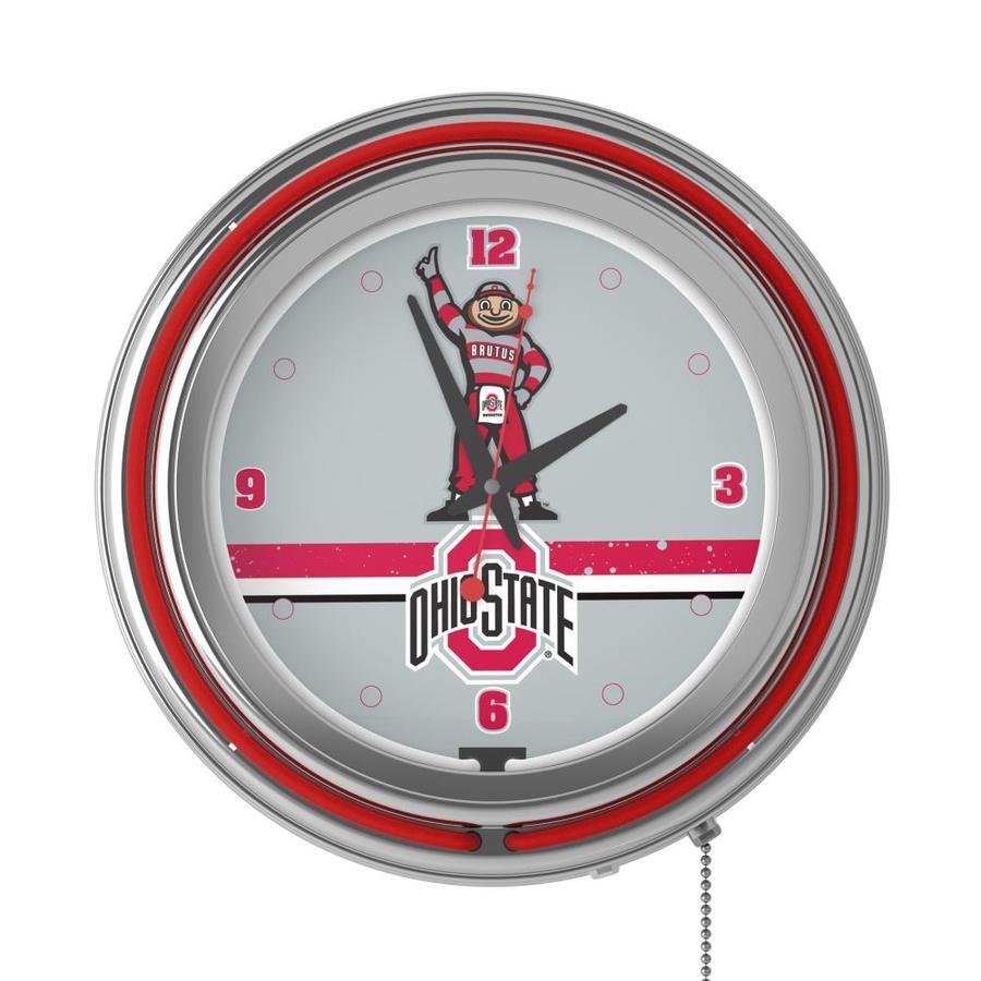 Trademark Gameroom Ohio State Buckeyes Clocks Analog Round Wall Clock ...