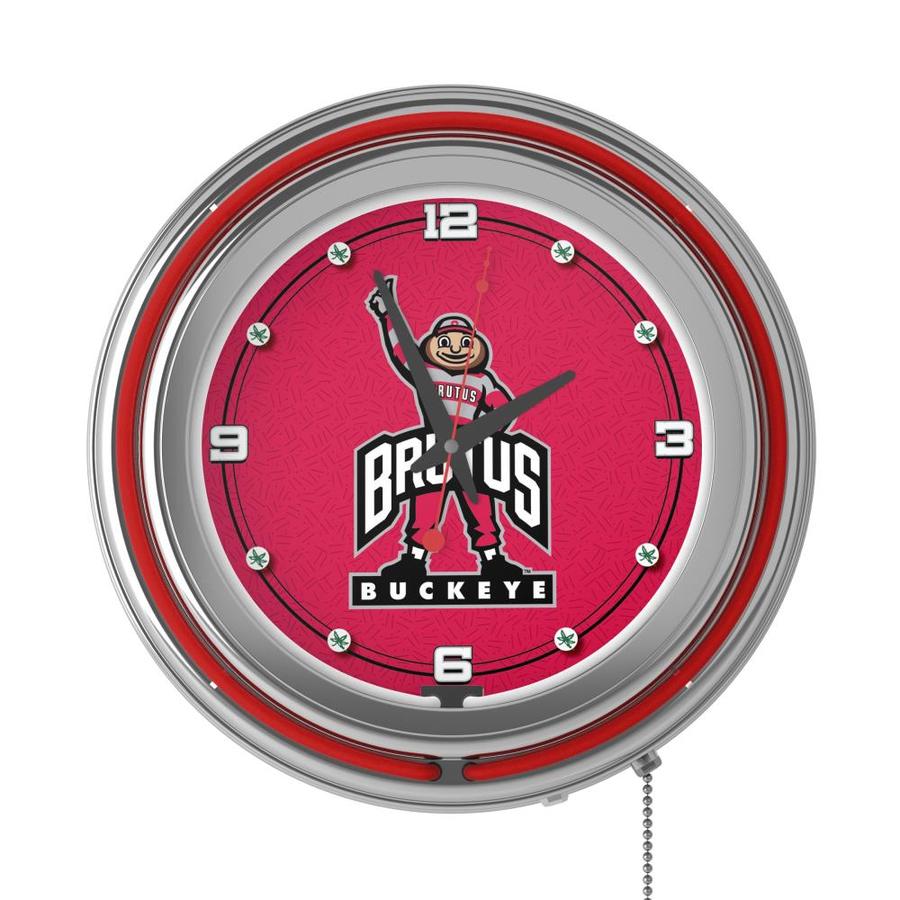Trademark Gameroom Ohio State Buckeyes Clocks Analog Round Wall Clock ...