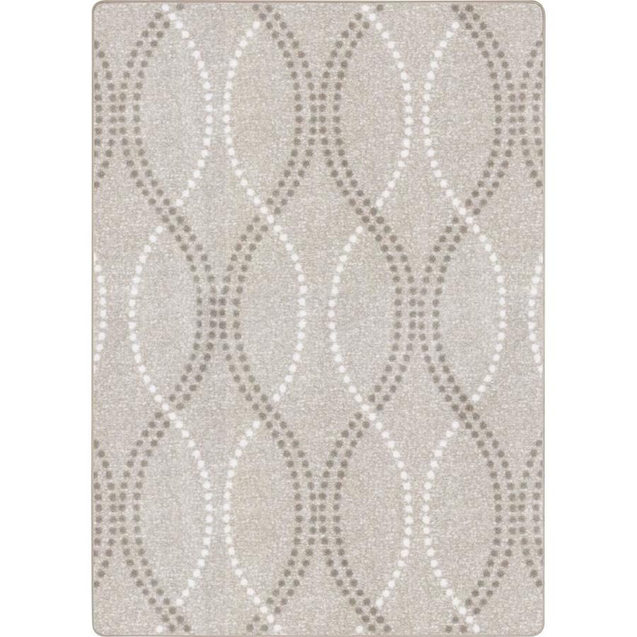 Joy Carpets Impressions 4 x 5 Beige Indoor Trellis Farmhouse/Cottage ...