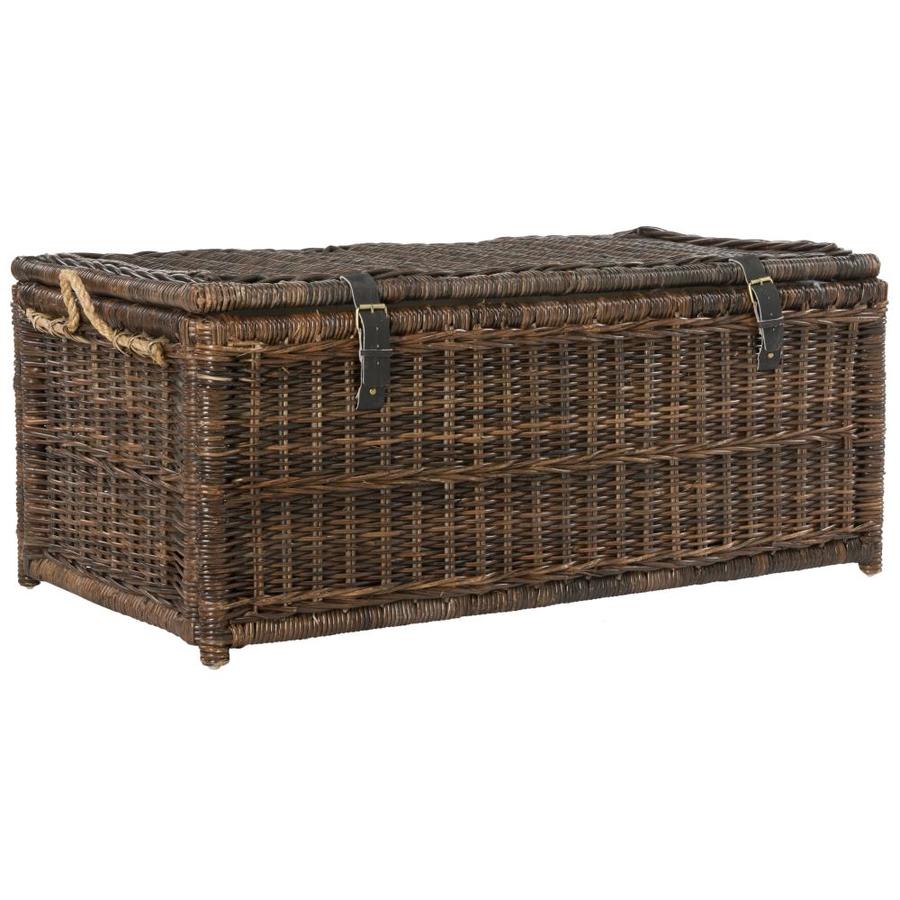happimess 45.6-lb Brown Wood Storage Trunk in the Storage Trunks ...
