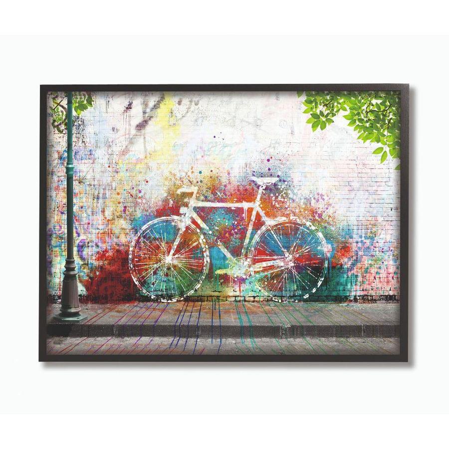 Stupell Industries Framed 30-in H x 24-in W Abstract Wood Print in the ...