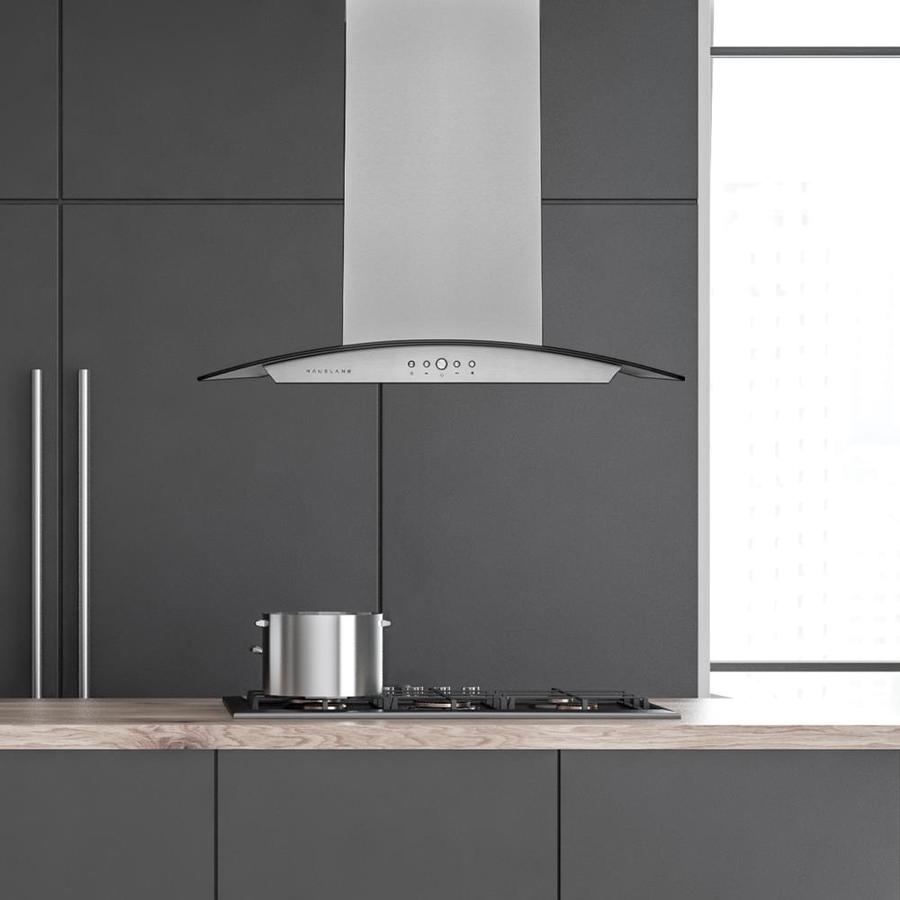 Hauslane 30-in Convertible Stainless Steel Island Range Hood in the ...