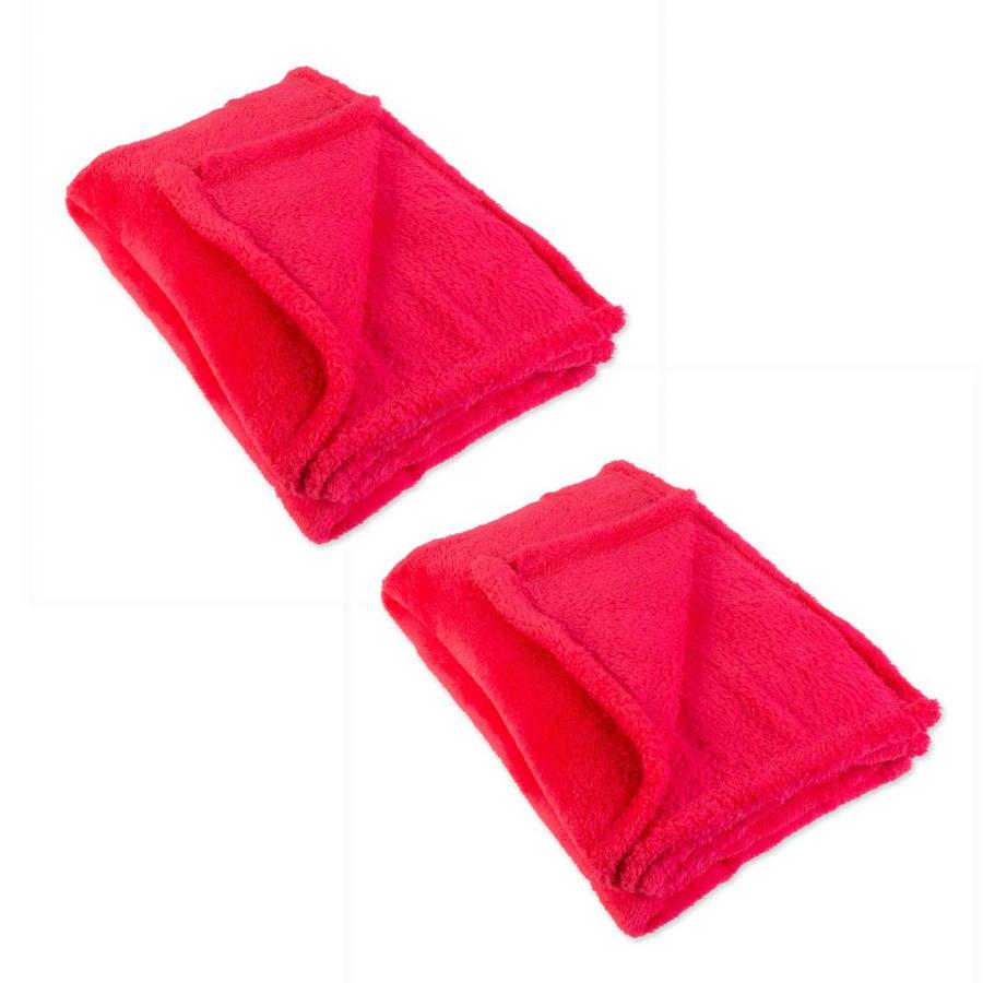 DII Raspberry Red Polyester Throw in the Blankets & Throws department ...
