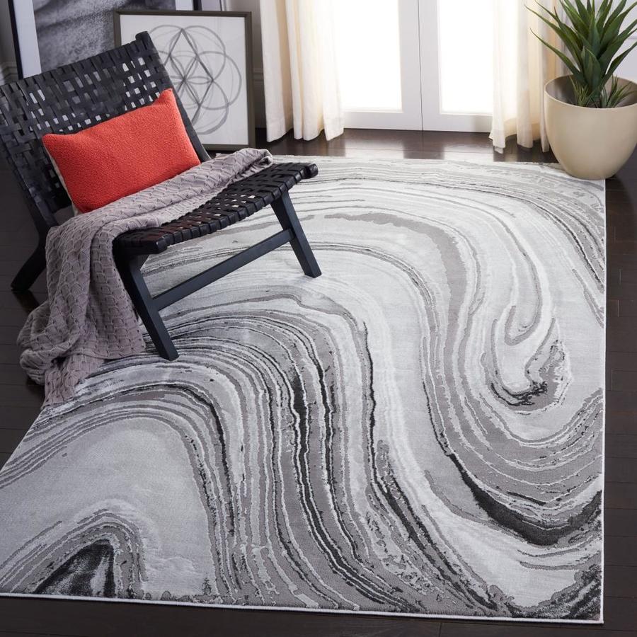 Safavieh Craft Siora 7 x 7 Light Gray/Gray Square Indoor Geode Area Rug ...