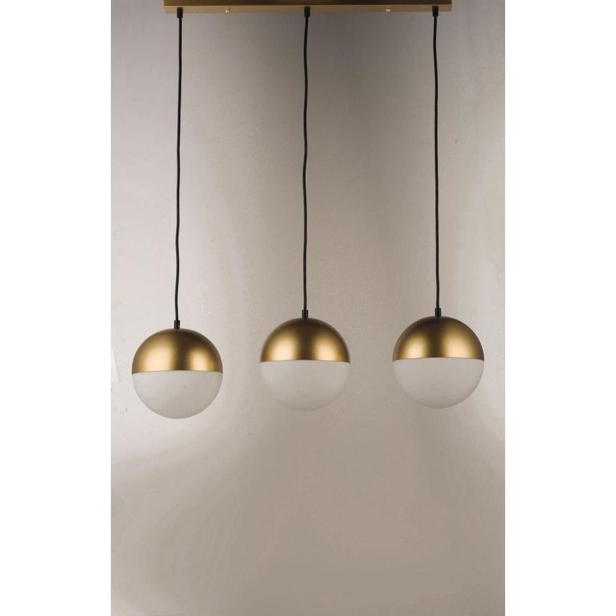 ET2 Half Moon Metallic Gold Modern/Contemporary White Glass Globe LED ...