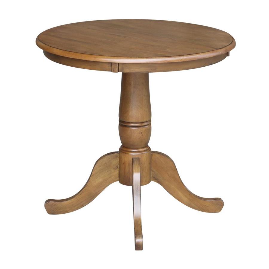 International Concepts Pecan Round Dining Table, Wood with Pecan Wood ...