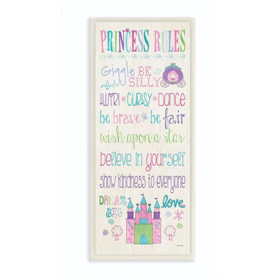 Stupell Industries Princess Rules With Castle And Carriage Frameless 17 ...