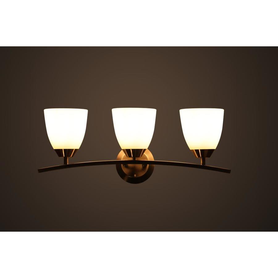 KINWELL 3-Light Bronze Modern/Contemporary Vanity Light in the Vanity ...