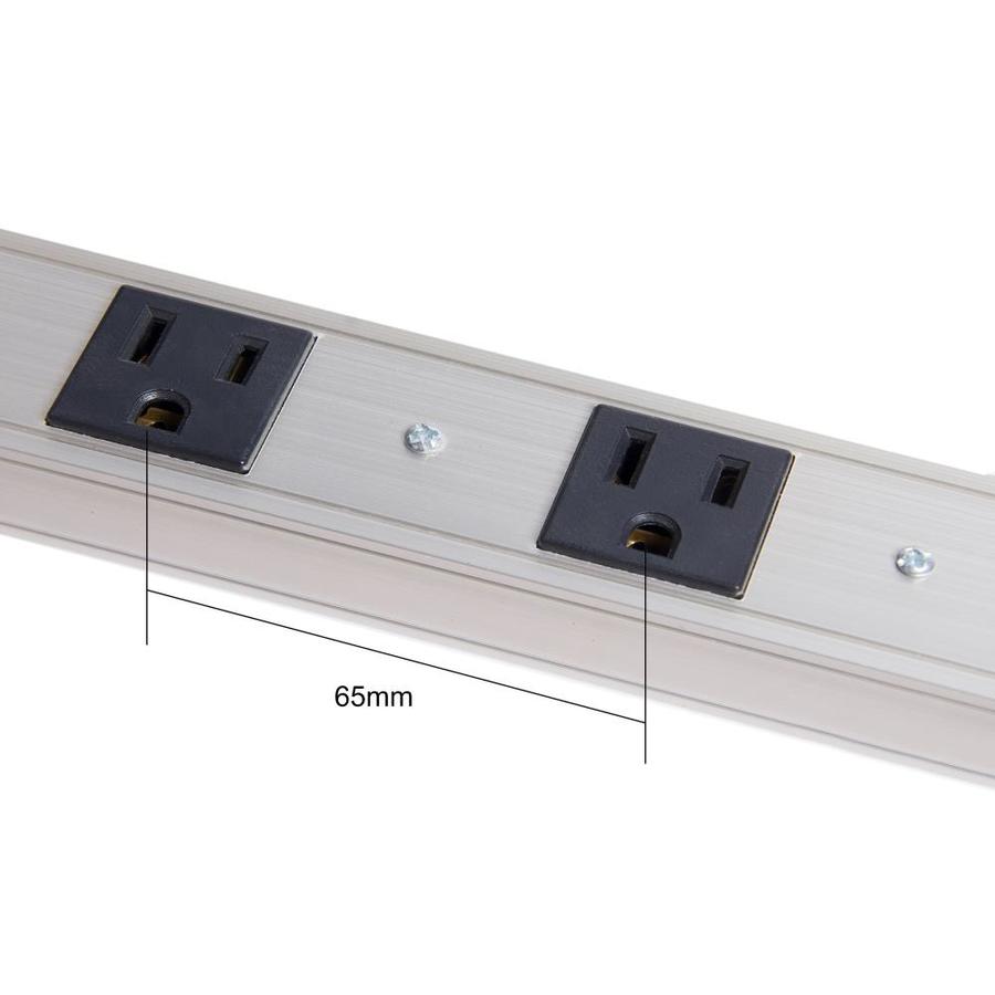 ProHT 12-Outlet Aluminum Power Strip with 3 Ft Power Cord in the Power ...