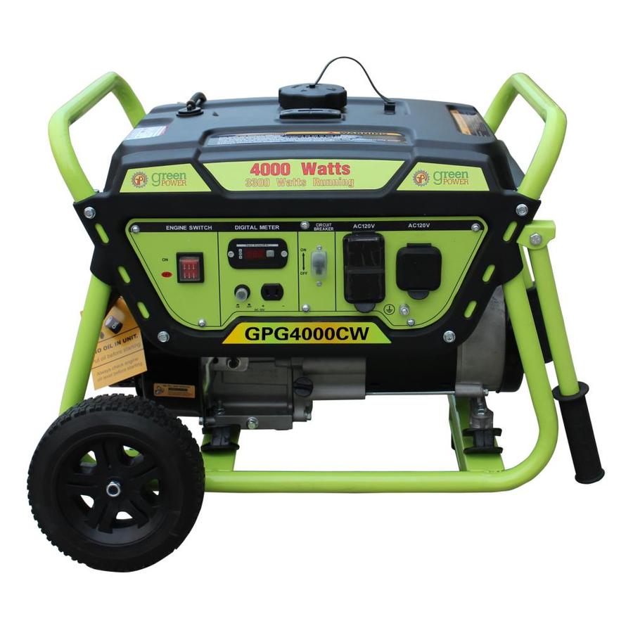 Green-Power America 3300-Watt Gasoline Portable Generator with Lct ...