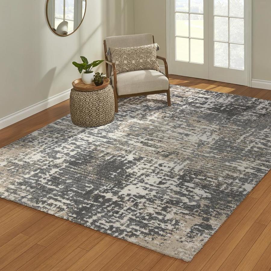 G.A. Gertmenian & Sons Bali 5 x 7 Beige gray Abstract Area Rug in the ...