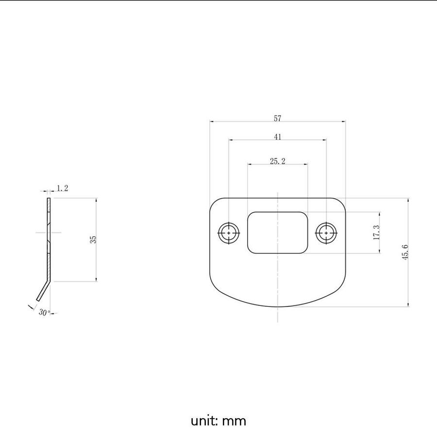Design House Antique Brass Standard Round Corner Strike Plate in the ...