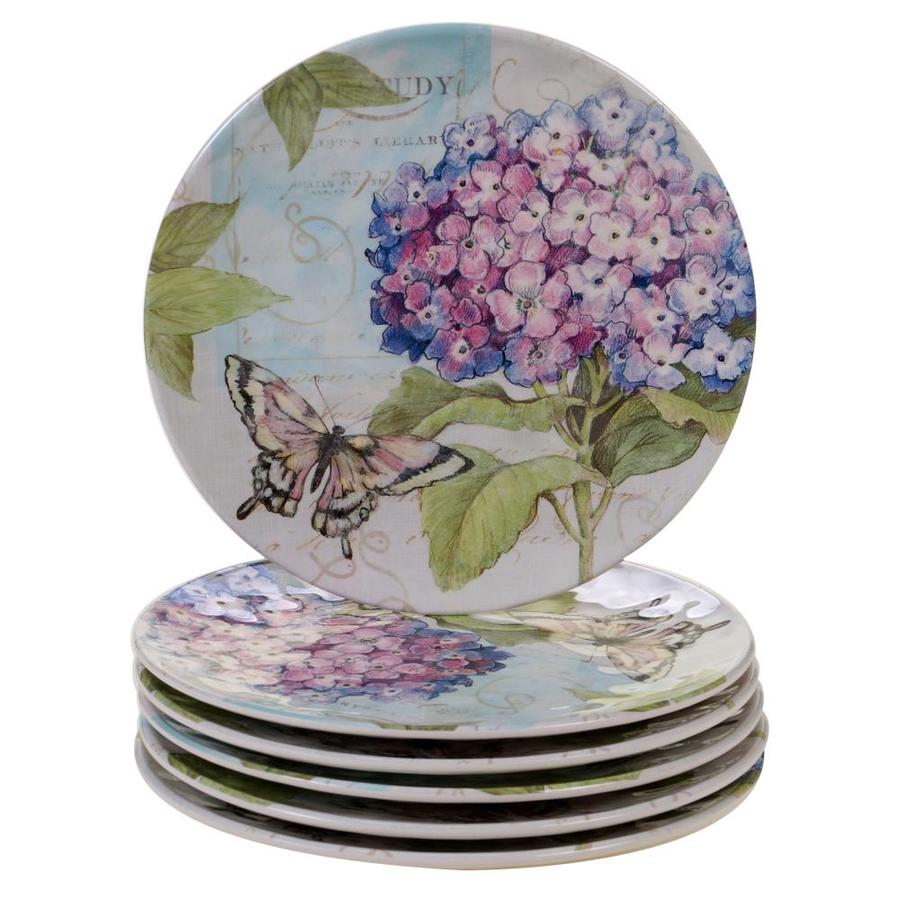 Certified International Hydrangea Garden Set/6 Salad Plate 9 in the ...