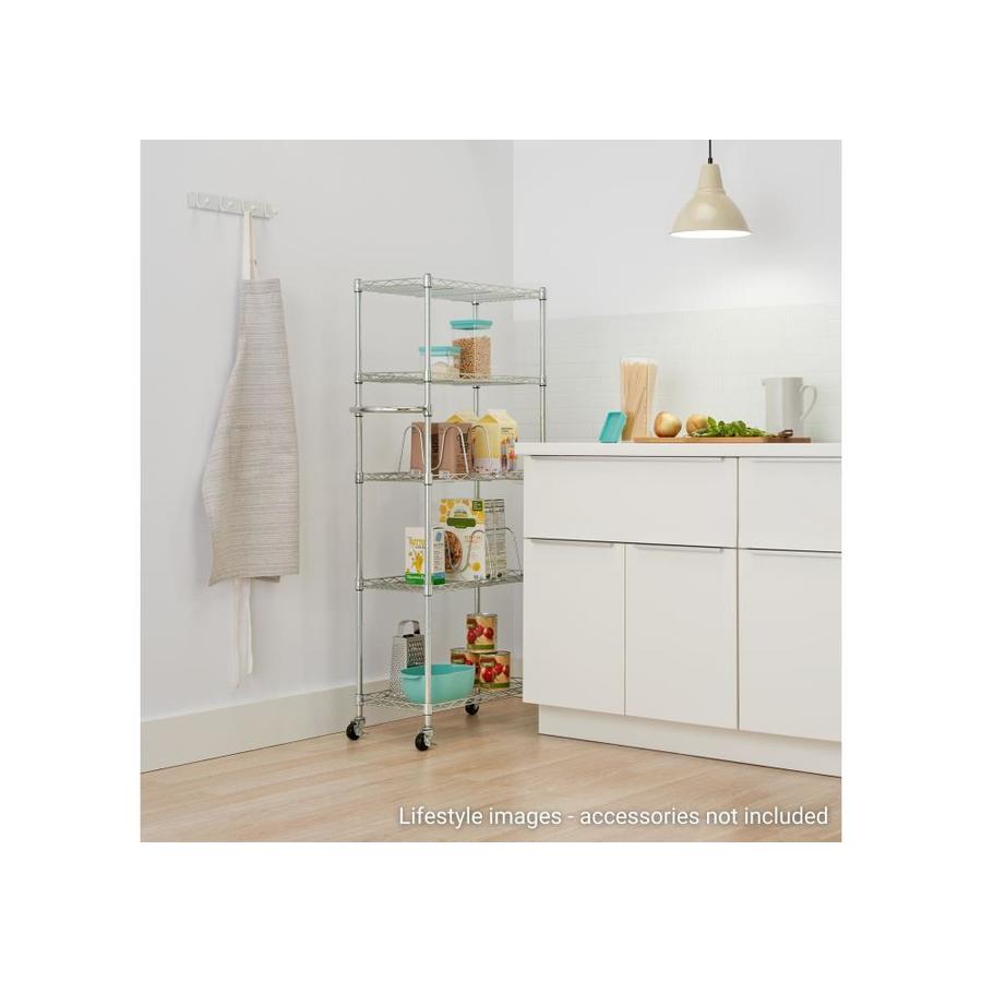 TRINITY Basics 12-in D x 24-in W x 55.5-in H 5-Tier Steel Decorative ...