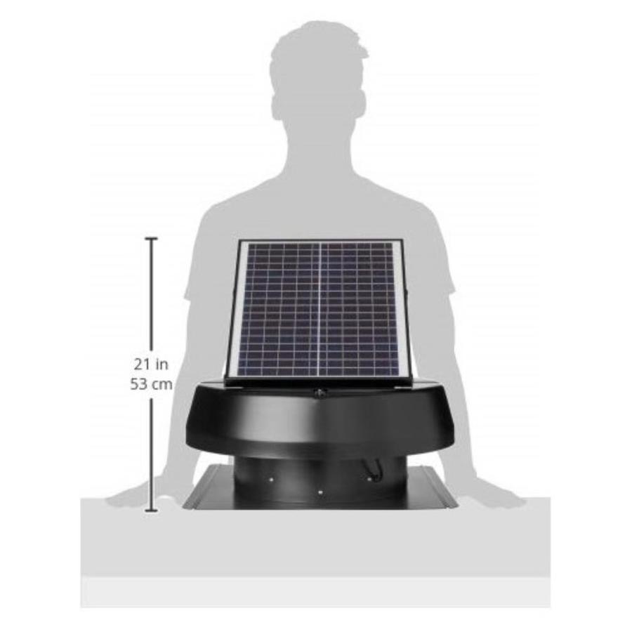 iLIVING iLiving Smart Solar Attic Exhaust Fan, 14-in, Round, 15-Year ...