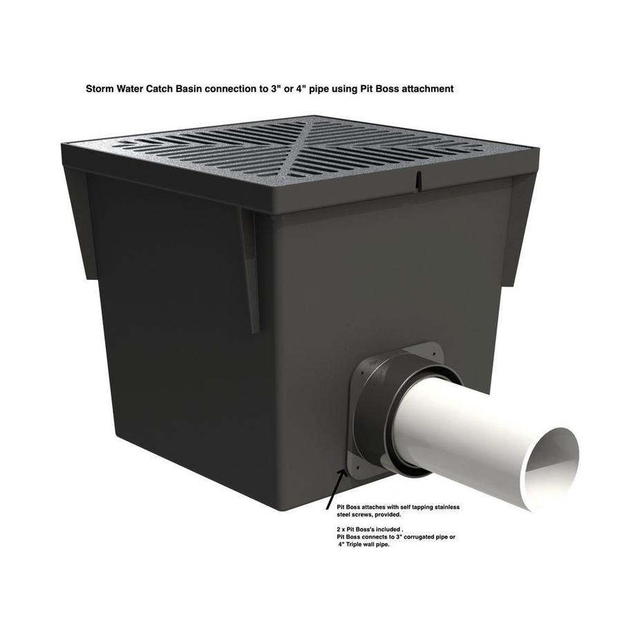 U.S. Trench Drain 18 in. x 14 in. Storm Water Pit and Catch Basin for ...