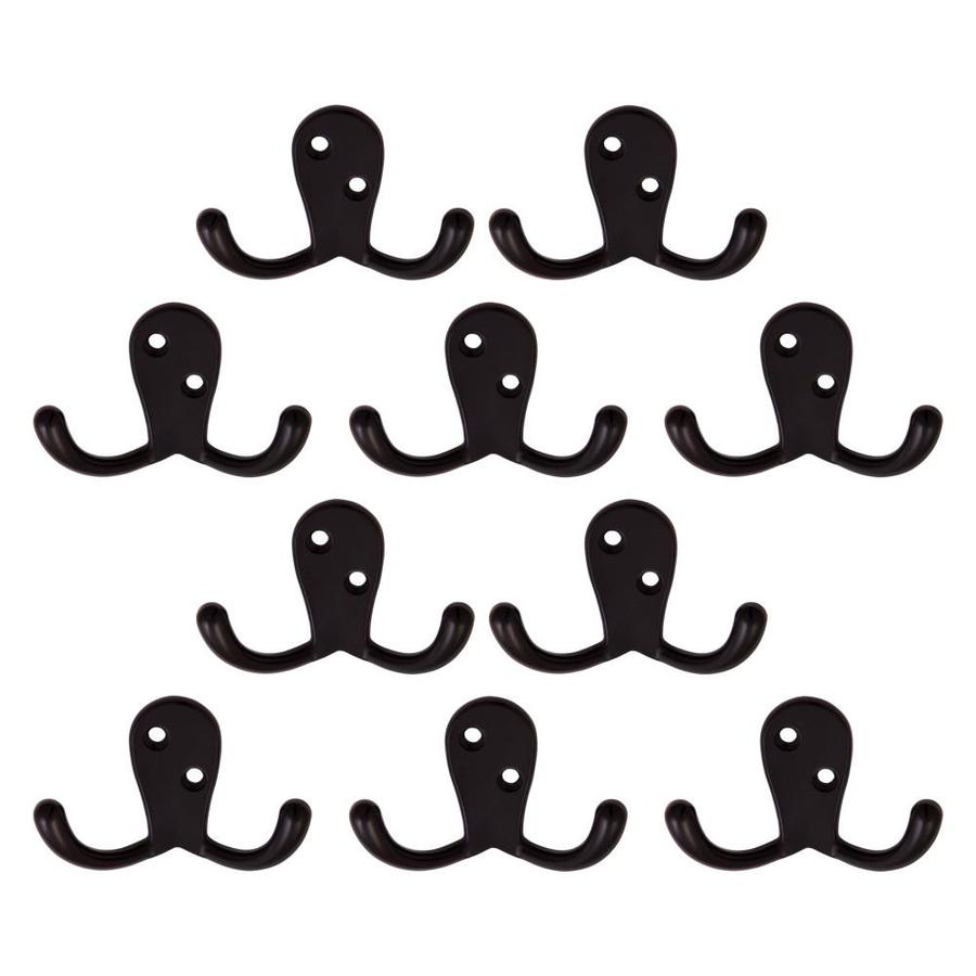 Design House Double Hook 10 Pack Matte Black in the Decorative Wall ...