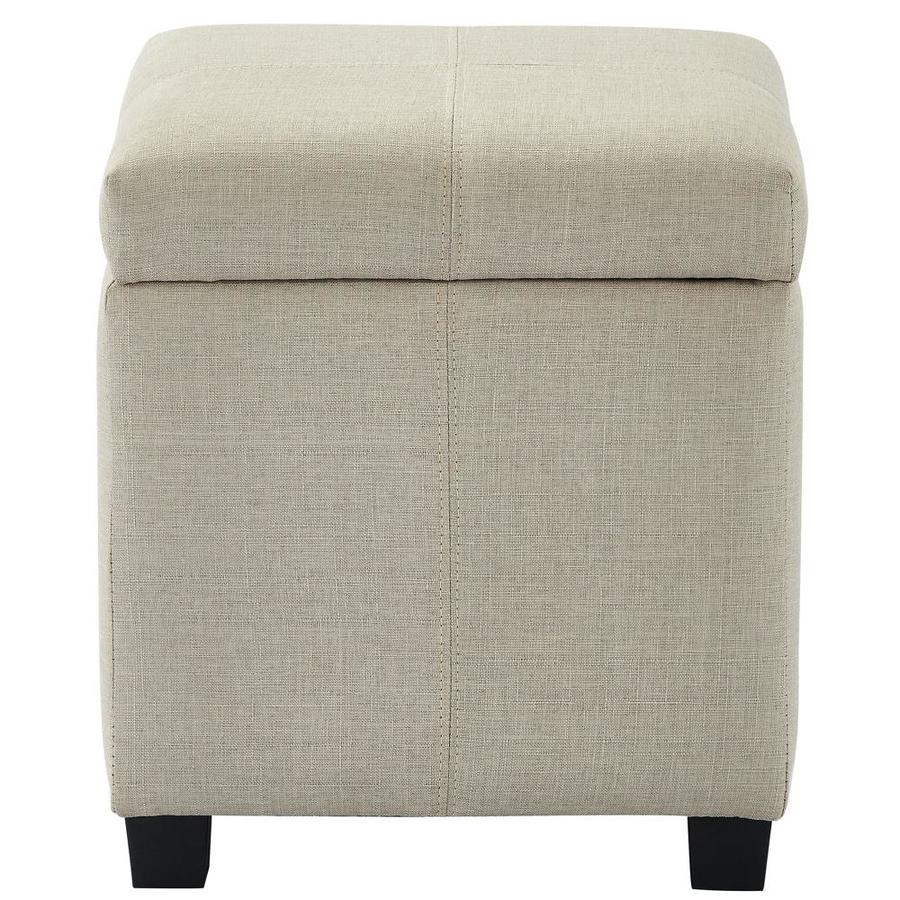 Worldwide Homefurnishings Modern Beige Storage Ottoman in the Indoor ...
