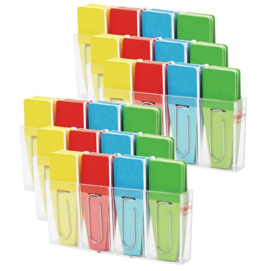 Clip-rite Clip-rite Clip-Flags, Solid, Red/Blue/Yellow/Green, 24 Per ...