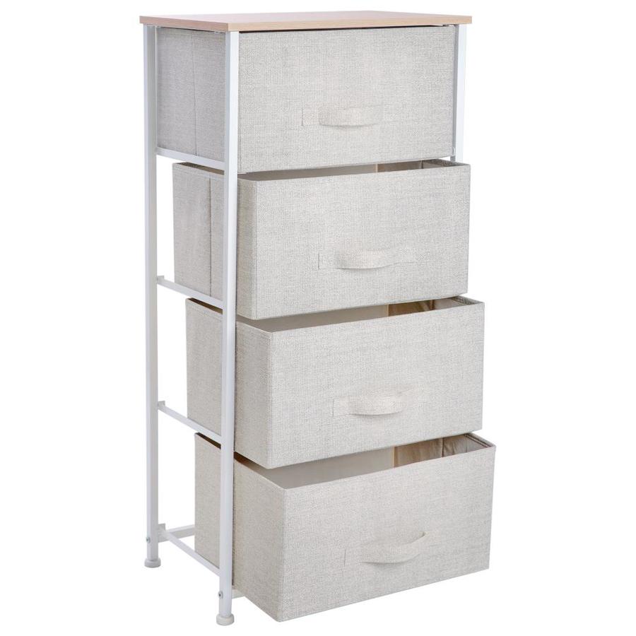 Simplify Simplify 4 Drawer Storage Chest in Beige in the Storage Cubes ...