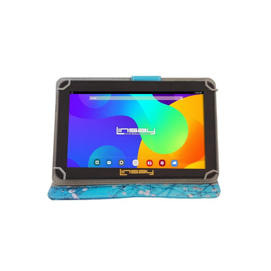 LINSAY New LINSAY 10.1-in Quad Core Tablet PC Bundle with Marble Case ...